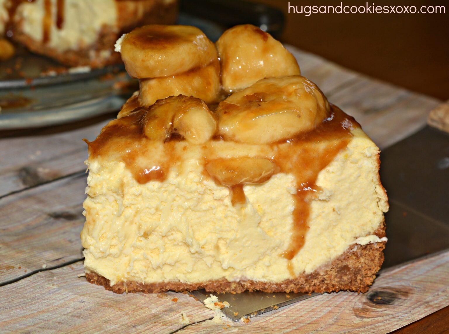 Bananas Foster Cheesecake - Hugs and Cookies XOXO