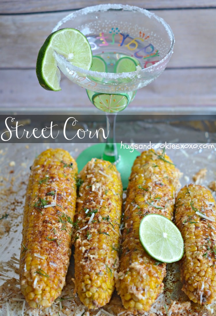 Cheesy Chili Lime Street Corn - Hugs and Cookies XOXO