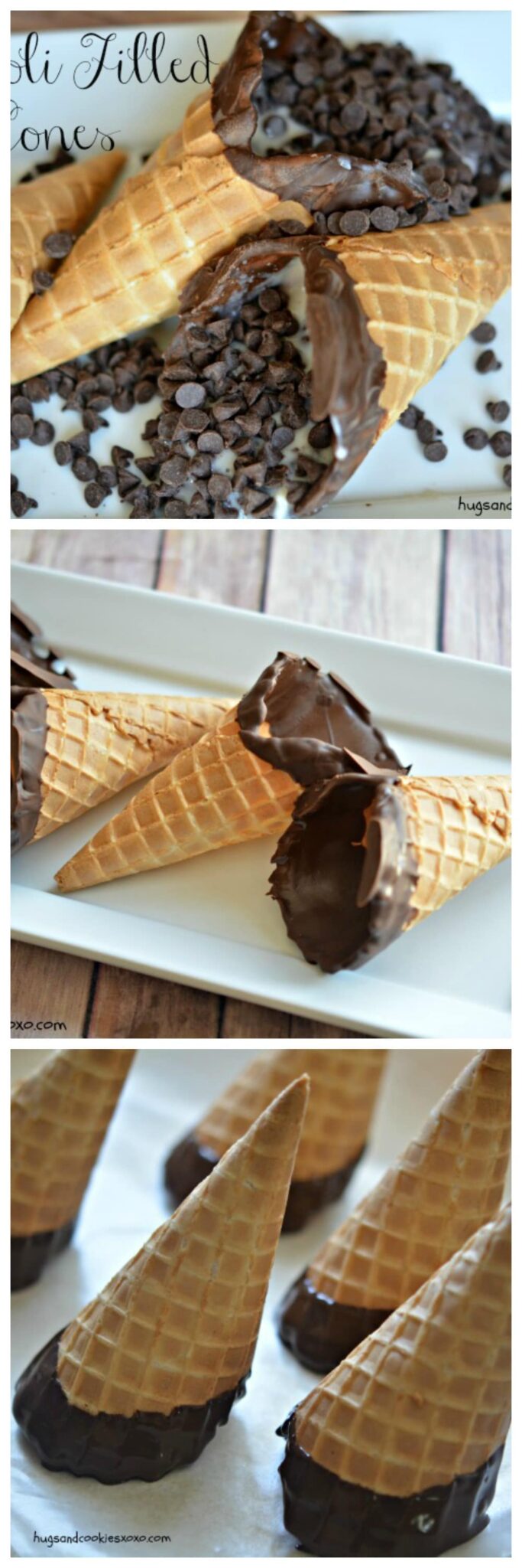 Cannoli Cones - Hugs and Cookies XOXO