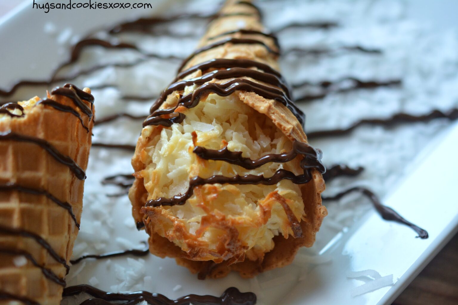 Coconut Macaroon Cones - Hugs and Cookies XOXO
