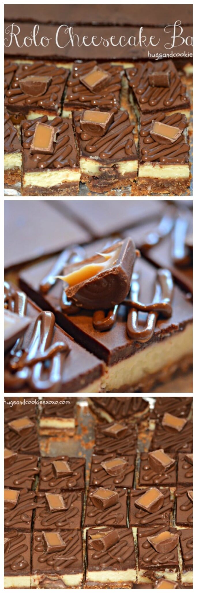 Rolo Cheesecake Bars - Hugs and Cookies XOXO