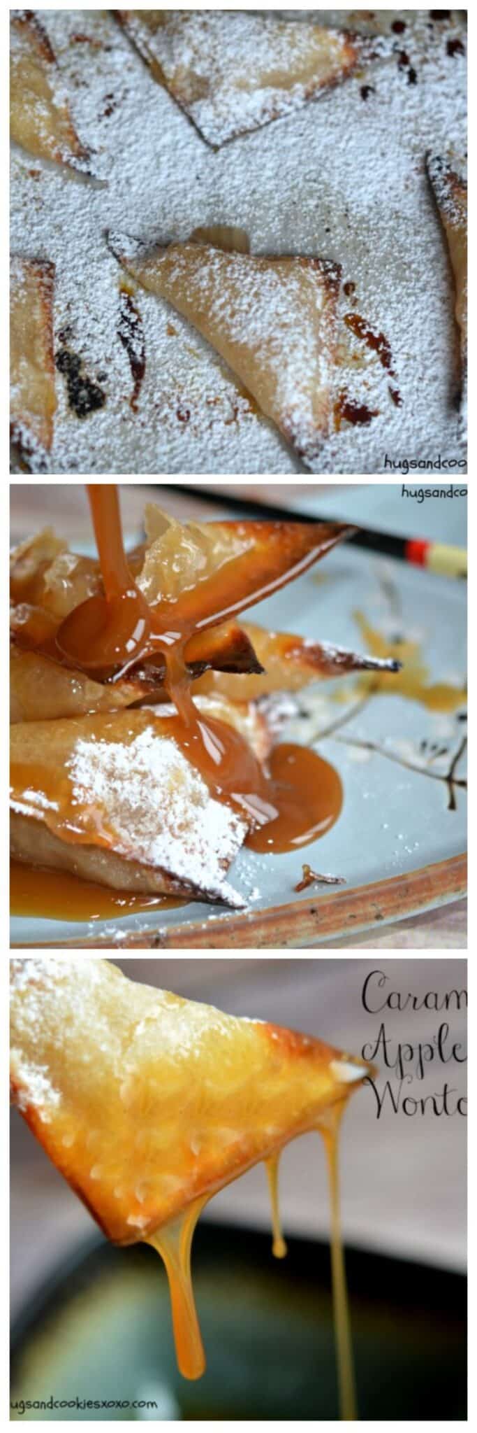 Caramel Apple Pie Wontons - Hugs and Cookies XOXO
