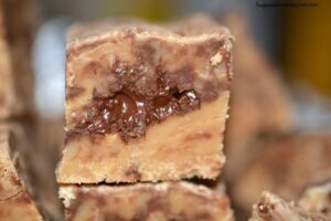 Peanut Butter Fudge With Chocolate Ribbons - Hugs and Cookies XOXO