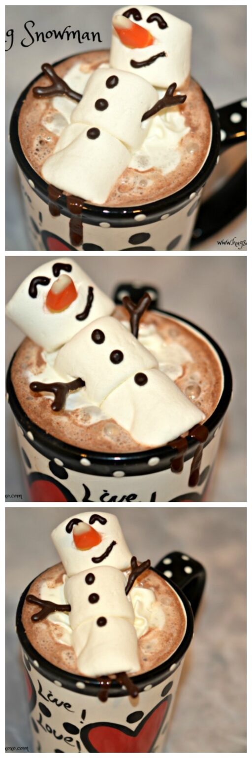 Melting Snowman Hot Chocolate - Hugs and Cookies XOXO