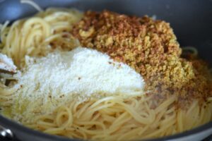 Fried Egg Over Pasta