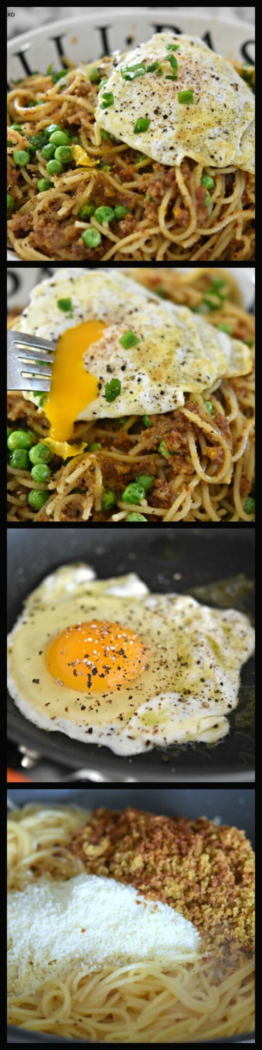 Fried Egg Over Pasta