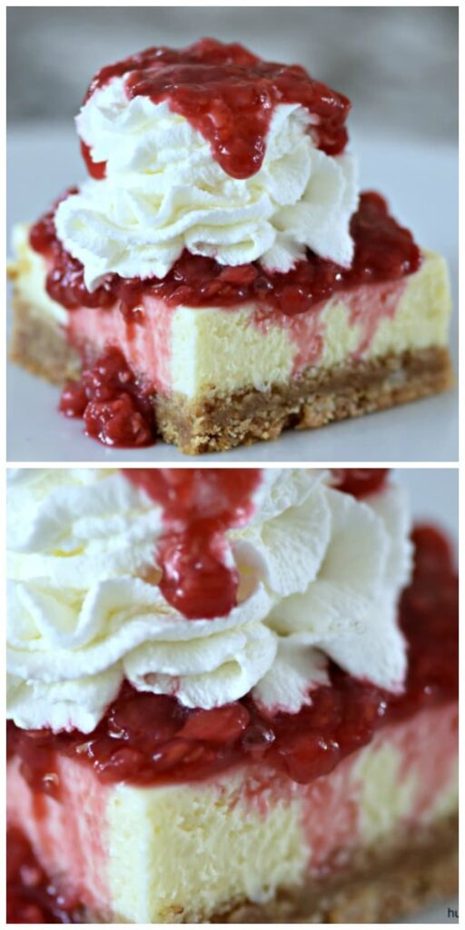 Vanilla Raspberry Cheesecake Bars