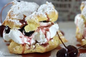 Amarena Cherry Cream Puffs