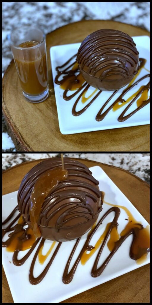 Chocolate Mousse Bombs With Hot Caramel - Hugs and Cookies XOXO