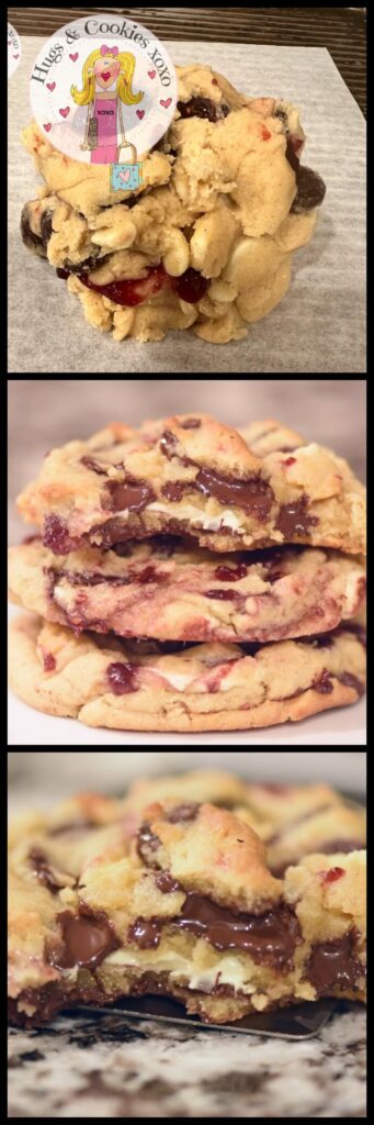 Raspberry Double Chipper Cookies