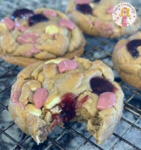 Ruby Raspberry White Chocolate Cookies - Hugs and Cookies XOXO